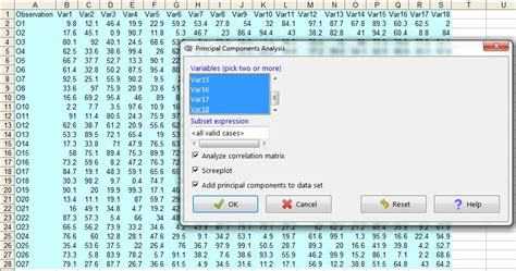 Statistical Analysis Of Data Using Excel Principal Component Analysis