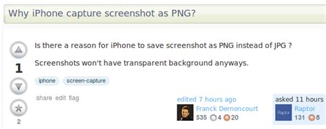 Why Does IPhone Capture Screenshots As PNG Ask Different