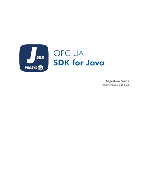 Prosysopcuasdkforjava4to5migrationguide Pdf Class Computer Programming