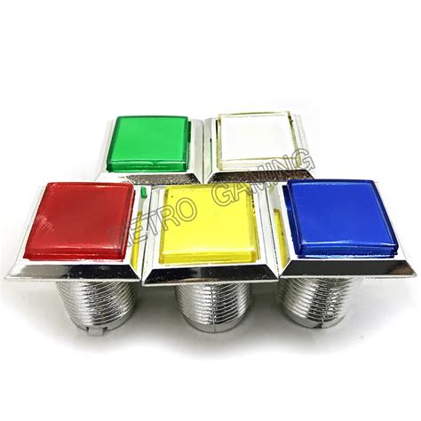 buy 33mm chrome plated illuminated push button 12v led