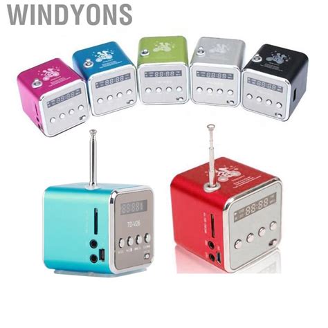 Windyons Mini Speaker Clear 4 Buttons Design Screen Display Portable Shopee Thailand