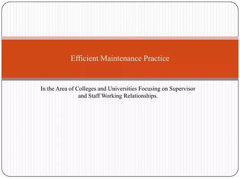 Maintenance Ppt Ppt