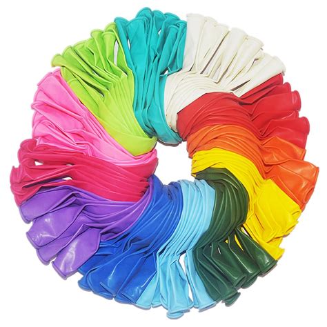 400 Pack Rainbow Balloons 12 Inch Assorted Colors Latex