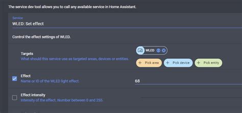 control wled effects with a switch configuration home assistant