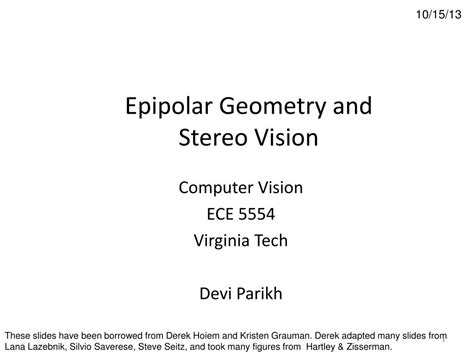 Ppt Epipolar Geometry And Stereo Vision Powerpoint Presentation Free Download Id1553029