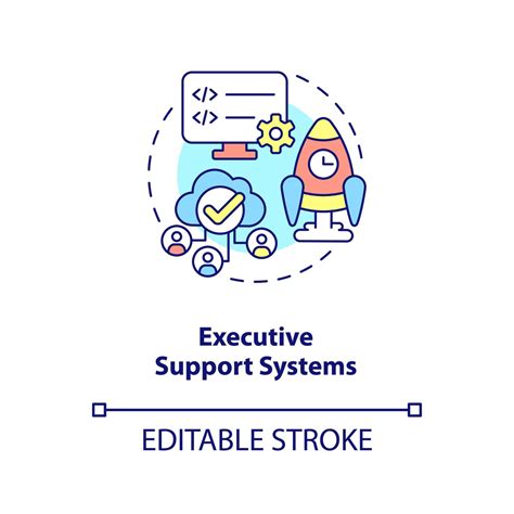 Executive Support Systems Concept Icon Common Type Of Information Systems Abstract Idea Thin