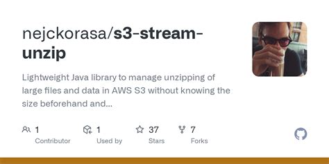Github Nejckorasas3 Stream Unzip Lightweight Java Library To Manage Unzipping Of Large Files