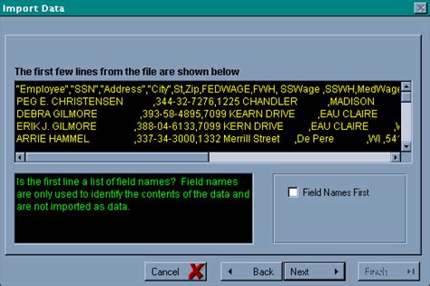 Importing Data Import Comma Separated
