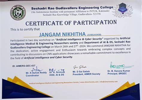 Nikhitha Jangam On Linkedin Ai Cybersecurity Workshop Ai Technology Innovation