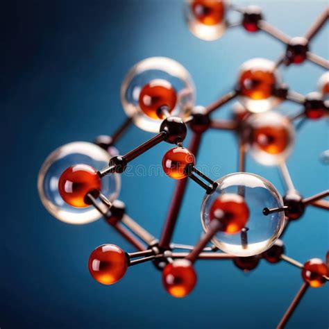 Model Of Molecular Structure Chemistry Representation Of Molecule Stock Illustration