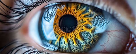 Macro View Of Human Eye Iris Closeup Details Of Colourful Iris Structure Eye Intricate Design