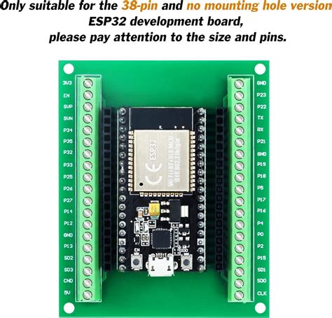 Keeyees 2pcs Esp32 Breakout Board Gpio 1 Into 2 For 38pin No Mounting