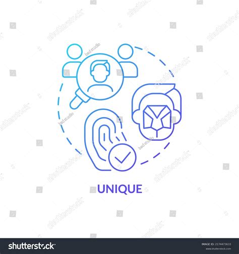 Unique Blue Gradient Concept Icon Biometric Stock Vector Royalty Free
