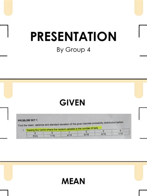 statistics mean variance standard deviation problem solution pdf