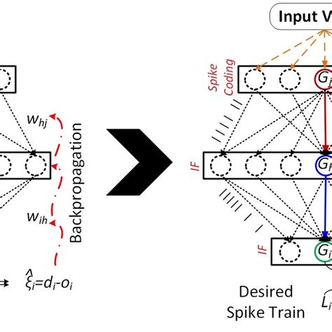 The 2 Layer Conventional Left And Spiking Right Network