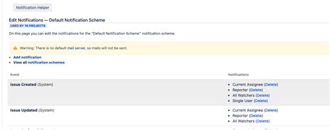 need a parameter for notification type single user during project