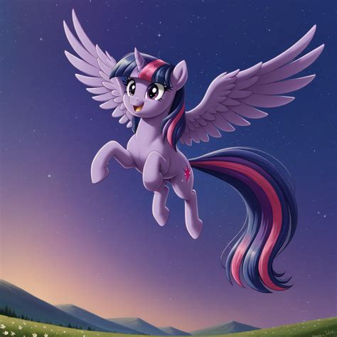 Twilight Sparkle Flying In The Twilight By Fruittg On Deviantart