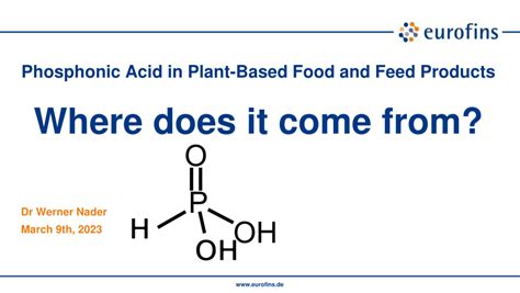 Pdf Phosphonic Acid In Plant Based Food And Feed Products Where