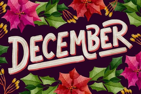 December Word Art Vectors And Illustrations For Free Download Freepik