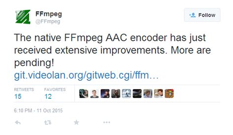 ffmpeg s aac encoder received major improvements videohelp forum