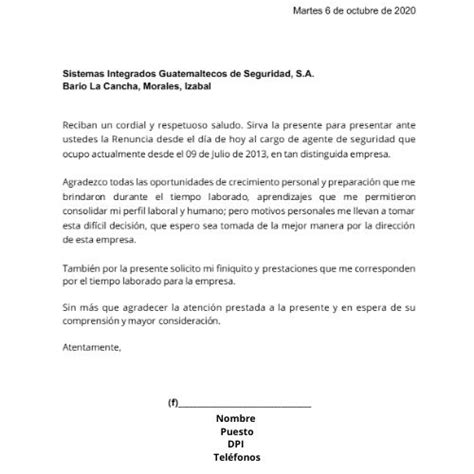 Descargar Redactar Carta De Renuncia En Guatemala My Xxx Hot Girl