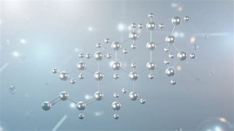 Testosterone Molecular Structure 3d Model Molecule Sex Hormone Structural Chemical Formula