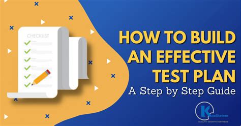 how to build an effective test plan a step by step guide