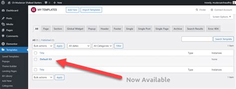 how to fix default kit missing error in elementor 2024