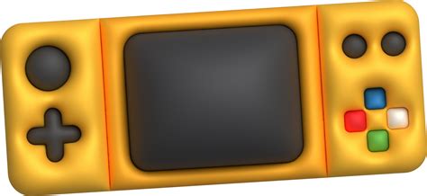 3d Icon Joystick Gamepad Game Console Or Game Controller With Display Screen Computer Game