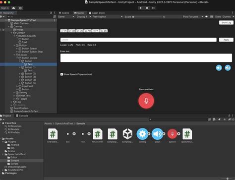 Iosandroid内蔵の音声認識エンジンを使うunityプロジェクト「speech And Text Unity Ios Android