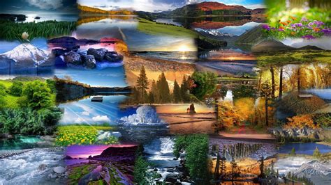 Natures Canvas Stunning Hd Photography Collage Wallpaper