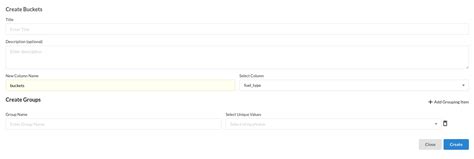 Create Buckets Xceed Analytics Documentation