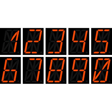 Numbers On A Display Free SVG