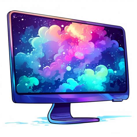 premium ai image there is a computer monitor with a colorful
