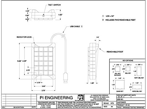 X Keys Xk 24 Programmable Keypad By Pi Engineering Ergocanada Detailed Specification Page