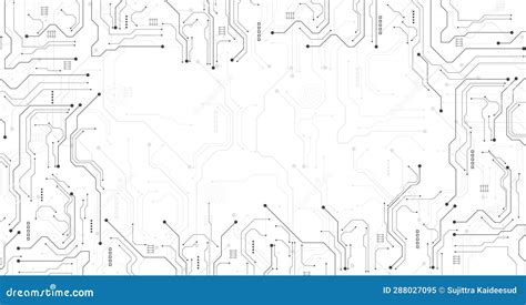 Technology Black Circuit Diagram Concept Stock Vector Illustration Of Board Internet 288027095