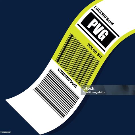 국가 코드 및 바코드가 있는 여행 가방에 수하물 태그 라벨을 부착할 수 있습니다 벡터 일러스트레이션 0명에 대한 스톡 벡터 아트 및 기타 이미지 Istock