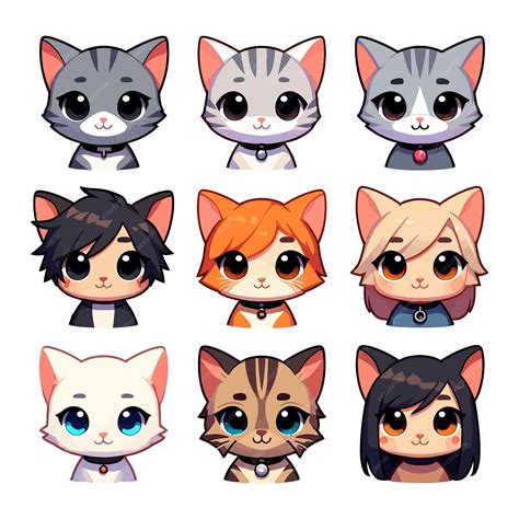 A Cat Avatars Vector Illuistration Premium Ai Generated Vector