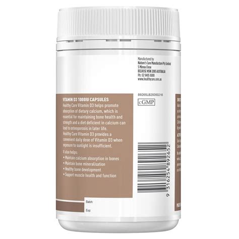 Buy Healthy Care Vitamin D3 1000iu 250 Softgel Capsules Online At