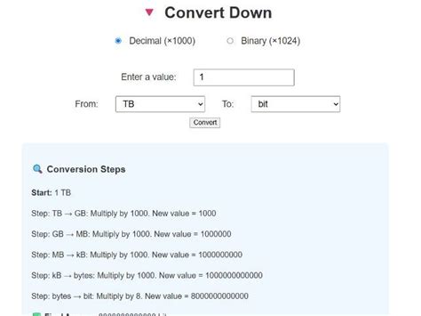 Interactive Units Of Data Conversion Toolkit Html Activities For Ks3 Ks4 Teaching Resources