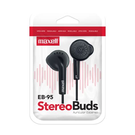 Audífonos Botón Maxell Eb 95bax Negro Espol