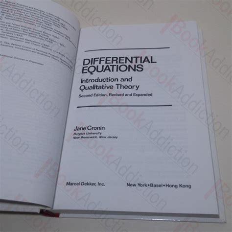 Differential Equations Introduction And Qualitative Theory Pure And Applied Mathematics Series