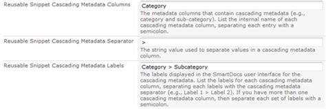 How Do I Configure My Cascading Drop Down Metadata For A Snippet Library Support Center