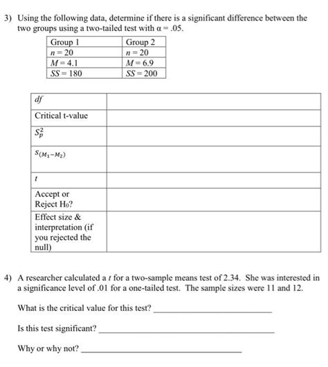 solved 3 using the following data determine if there is a