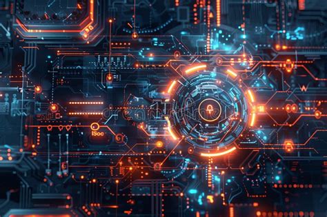 A Digital Illustration Showcasing A Futuristic Network Protected By Ai