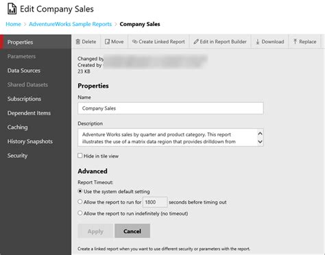 Work With Paginated Reports Web Portal Sql Server Reporting