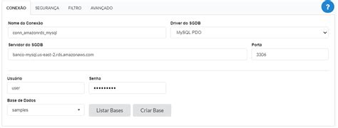 Conexão Com Amazon Rds Mysql Documentação Scriptcase