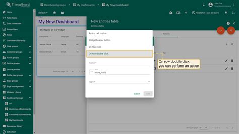 Widget Actions Iot Hub
