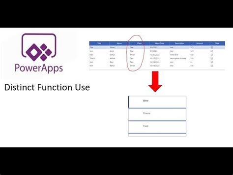 How To Fetch The Distinct Values From Sharepoint List In Canvas App