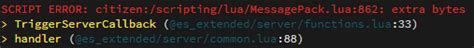 script error citizen scripting lua messagepack lua 862 extra bytes fivem client support